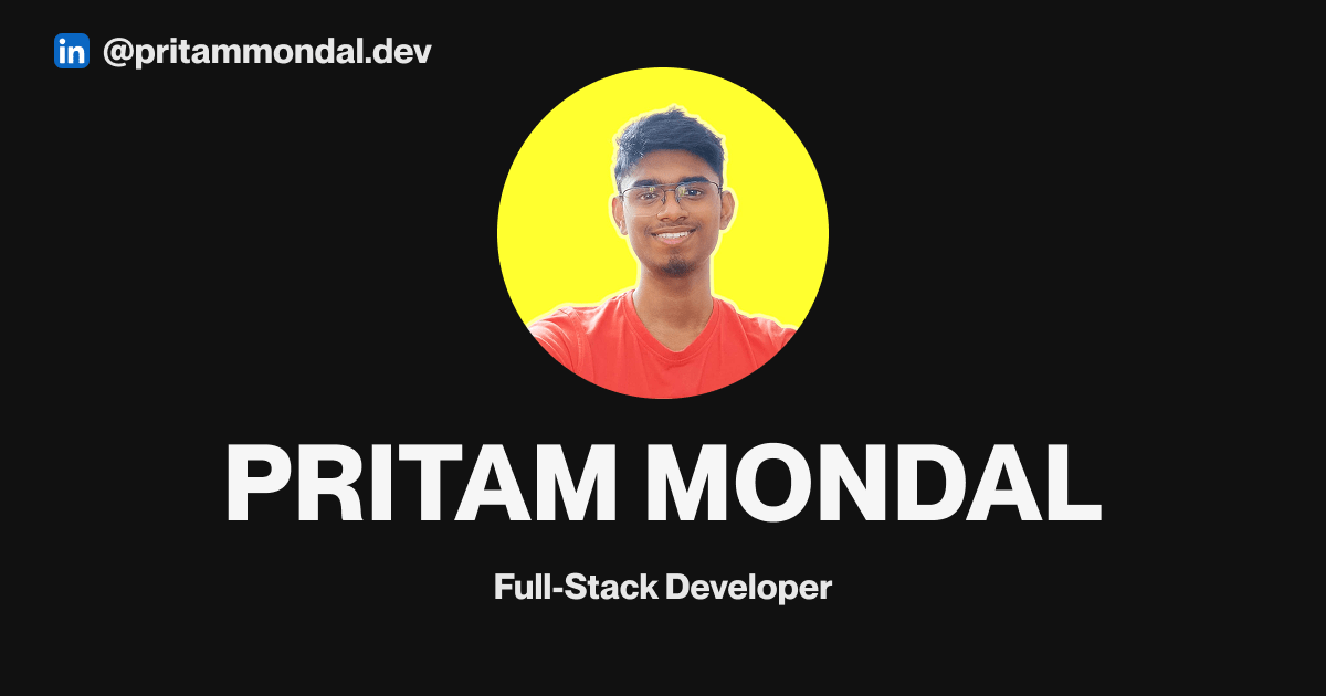 Pritam Mondal - Full Stack Developer